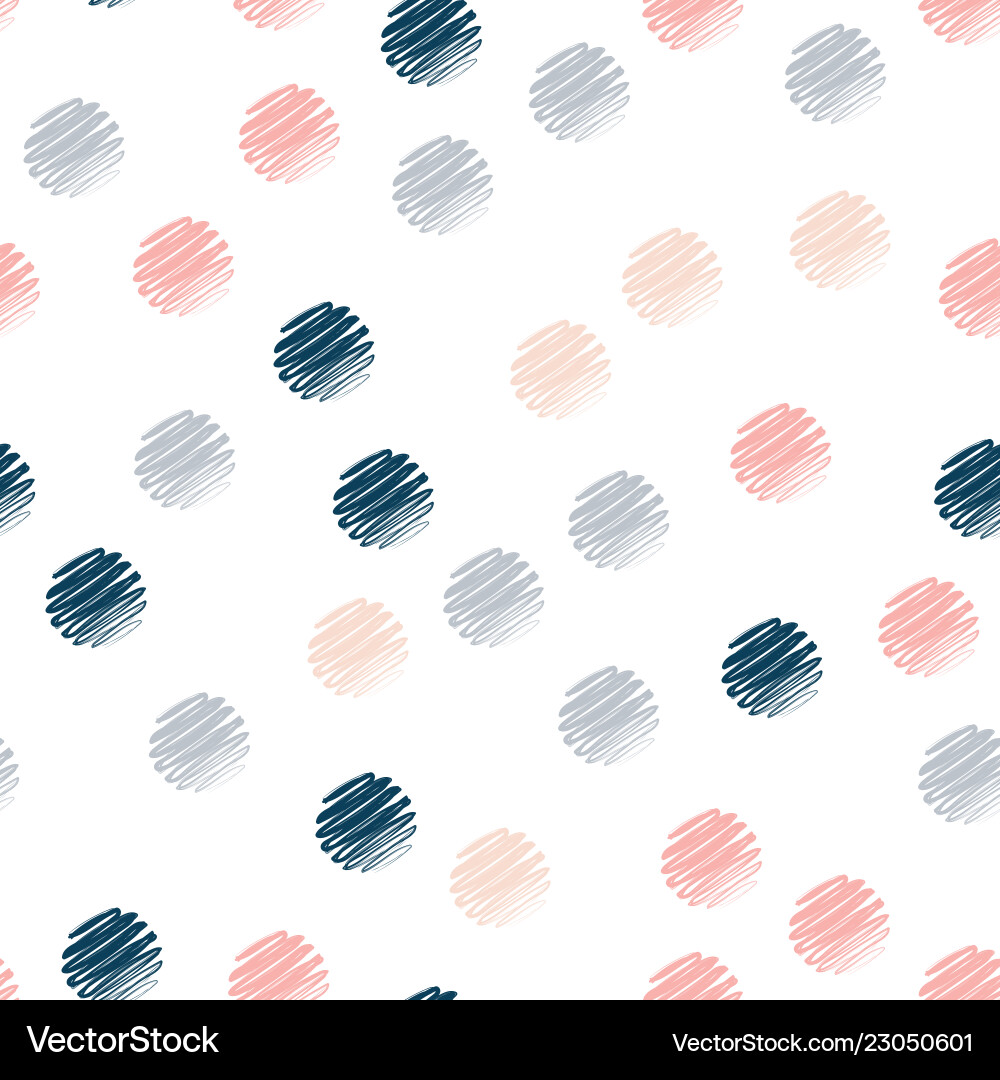 Hand Drawn Polka Dot Pattern Royalty Free Vector Image
