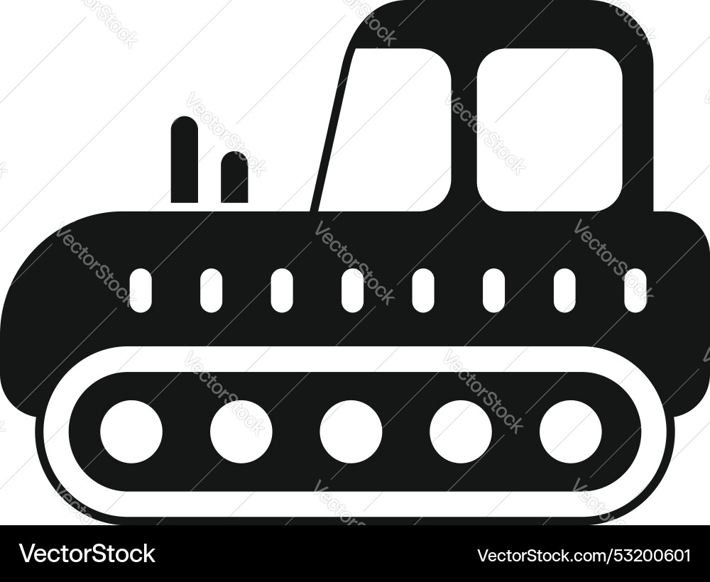 Heavy crawler tractor driving with continuous Vector Image