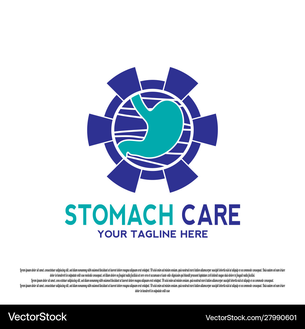 Human stomach logo design Royalty Free Vector Image