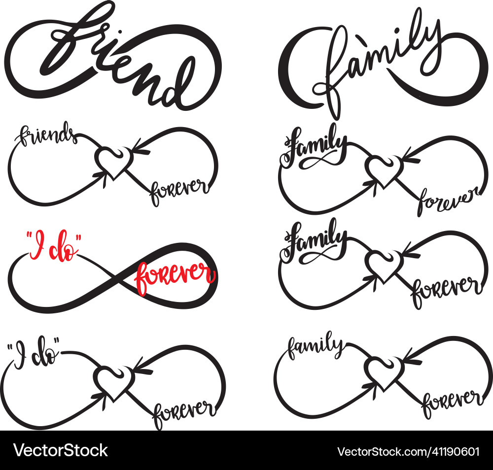 Infinity Family Love JTWEEN Metal Infinity Heart Art Decor