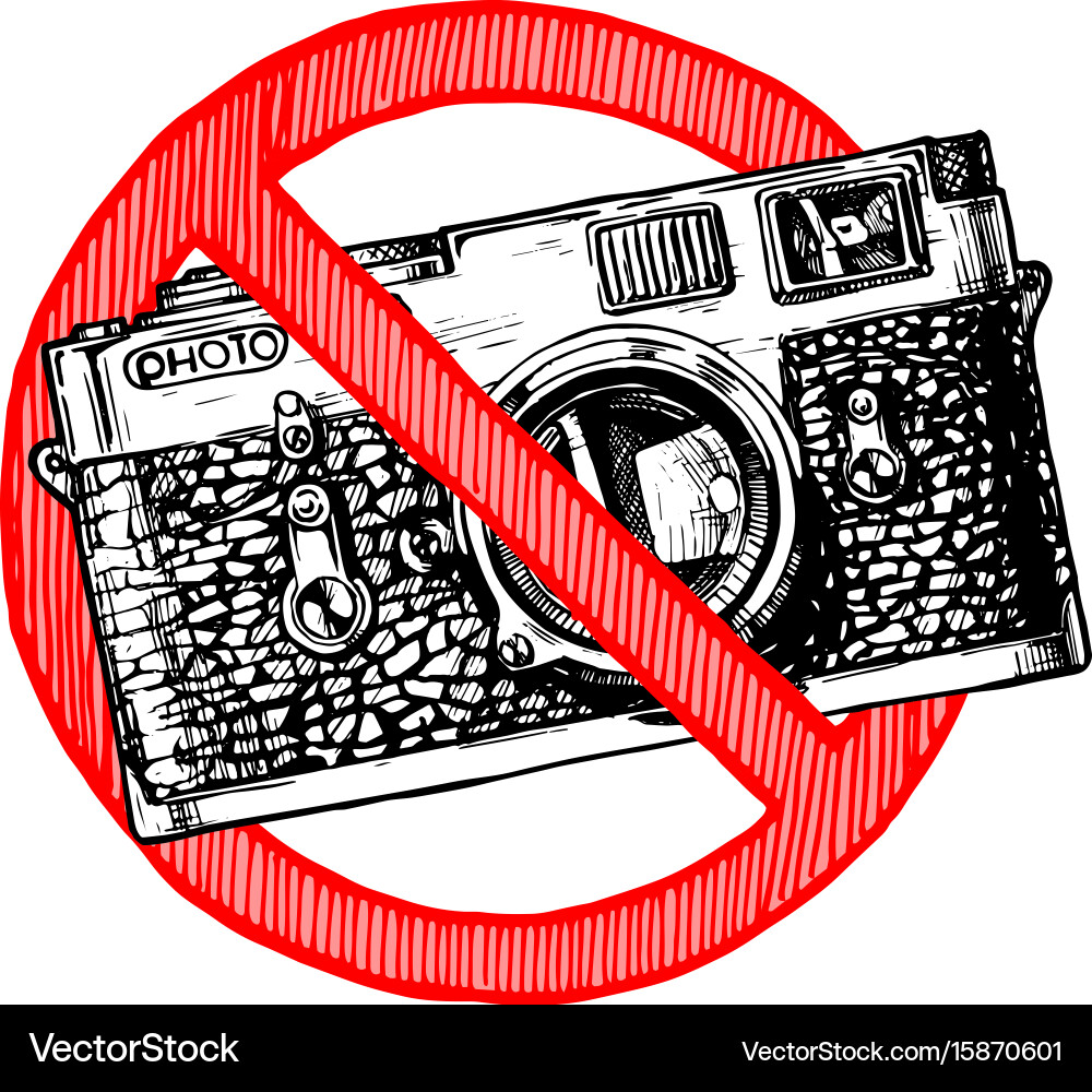 No photos sign Royalty Free Vector Image - VectorStock