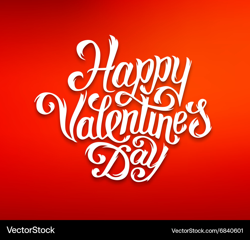 Romantic Valentine's Day Text Royalty Free Vector Image