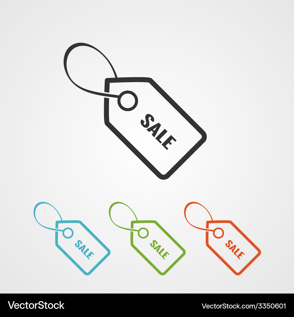 Tag icons Royalty Free Vector Image - VectorStock