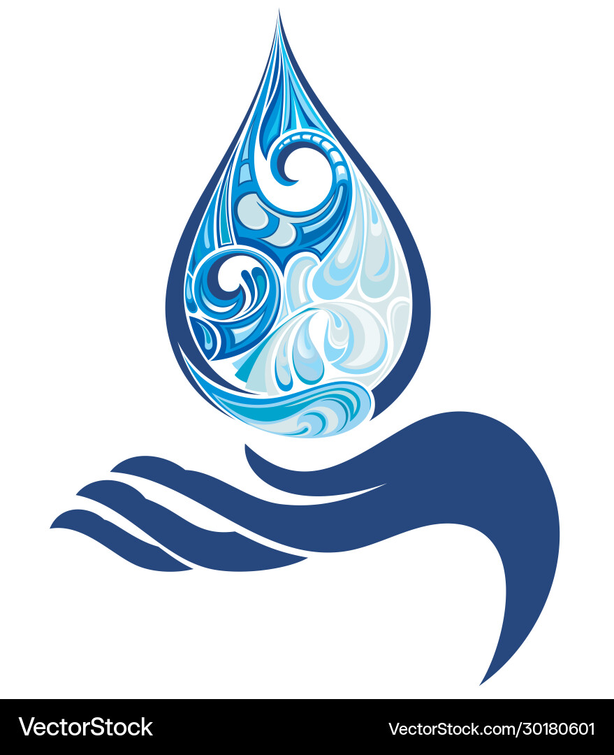 Hände Wassersymbol Lizenzfreies Vektorbild - VectorStock