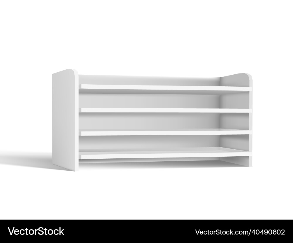 3d store display shelves for product promotion Vector Image