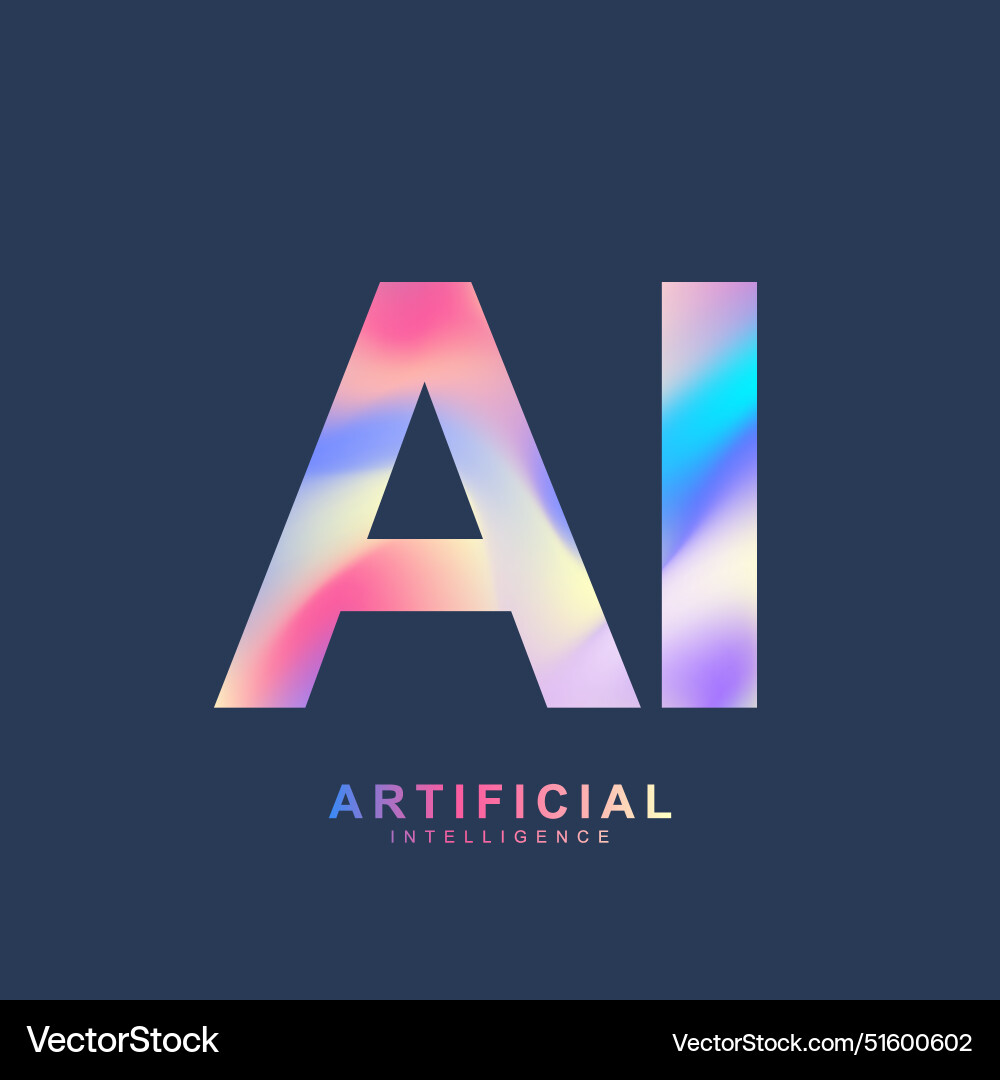 Ai banner concept in the digital style generative Vector Image