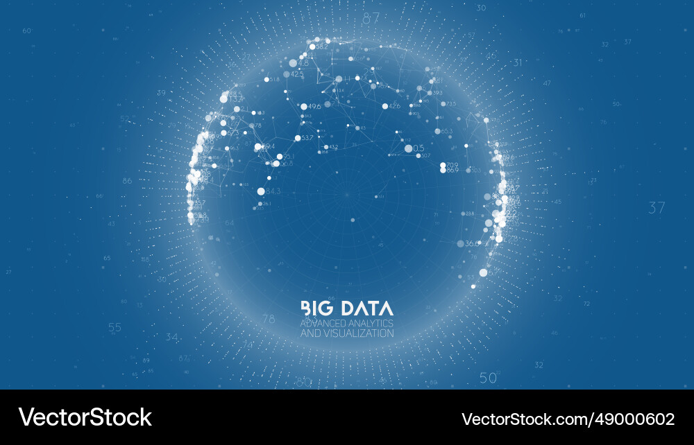 Big Data Visualisierung futuristische Infografik Vektorbild