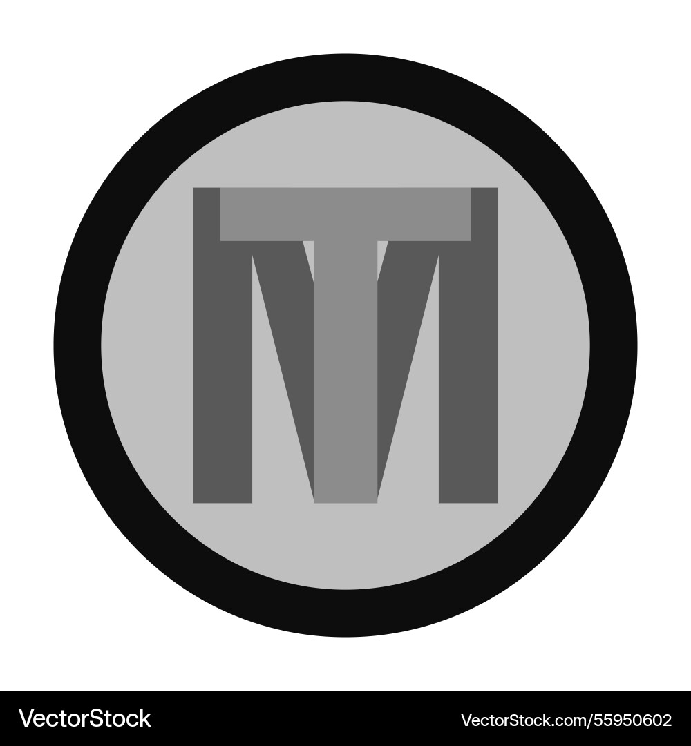 Bold Trademark Circle Logo Royalty Free Vector Image