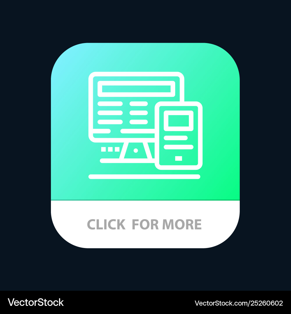 Computer monitor education calculate mobile app Vector Image