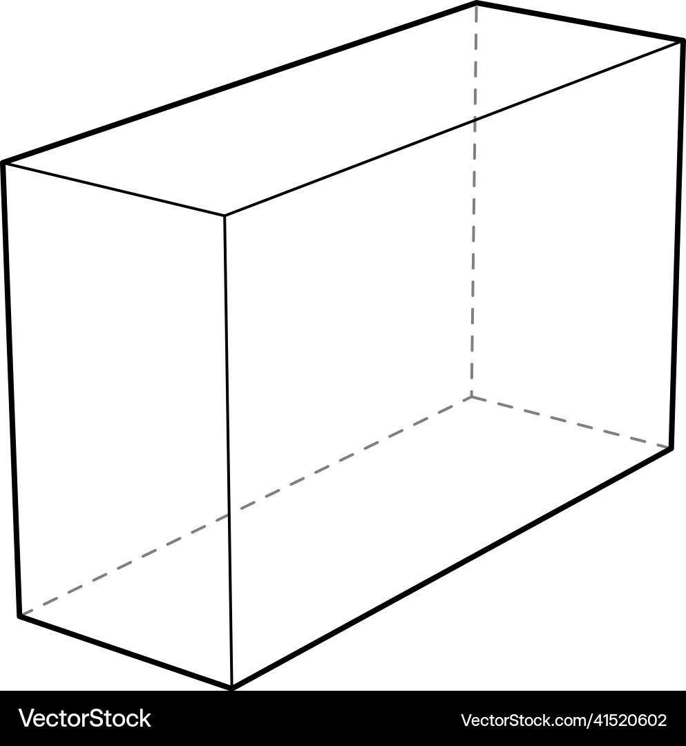 Cuboid stereometric shape composition Royalty Free Vector
