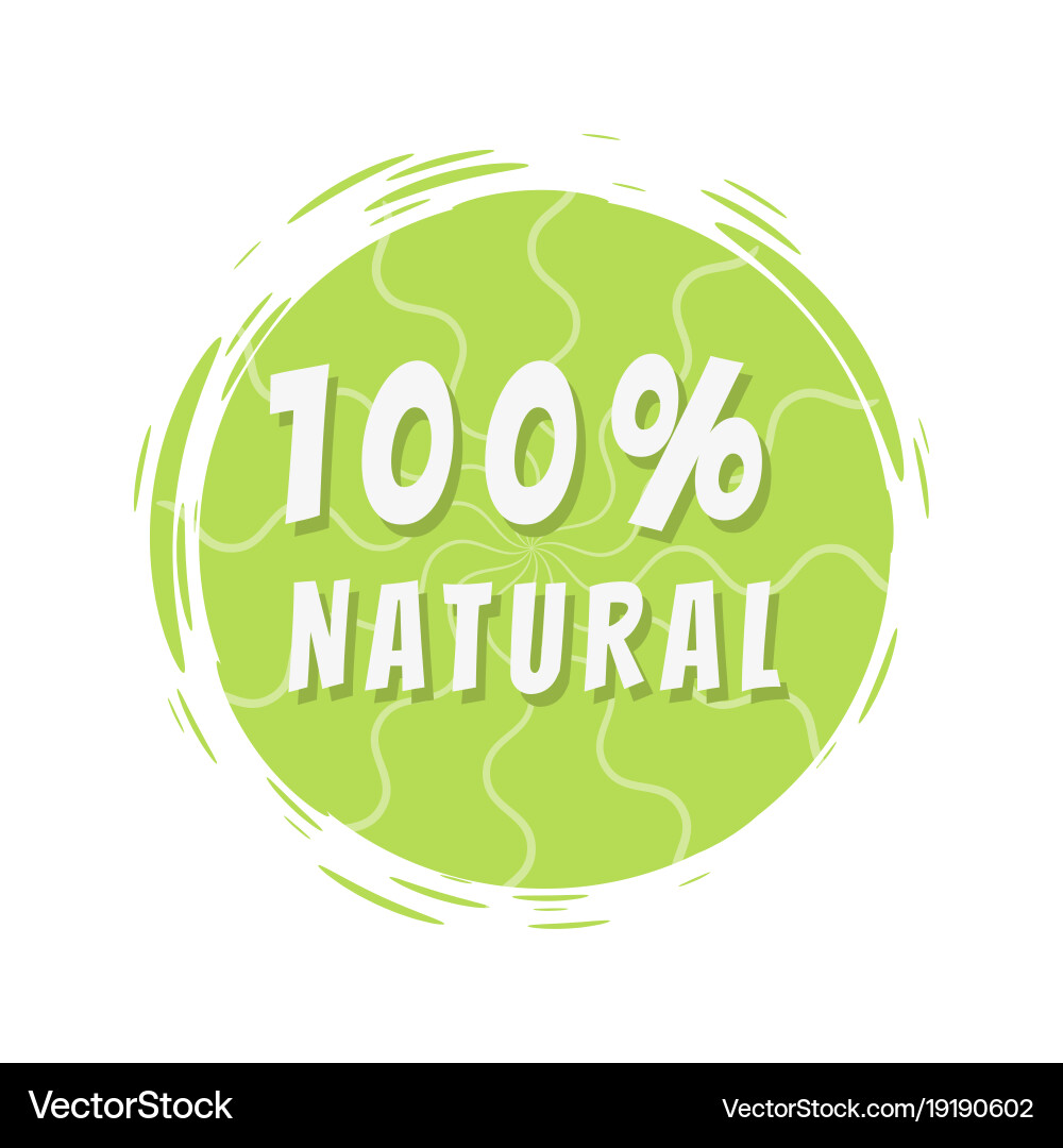 Natural Spot with '100' Text Royalty Free Vector Image