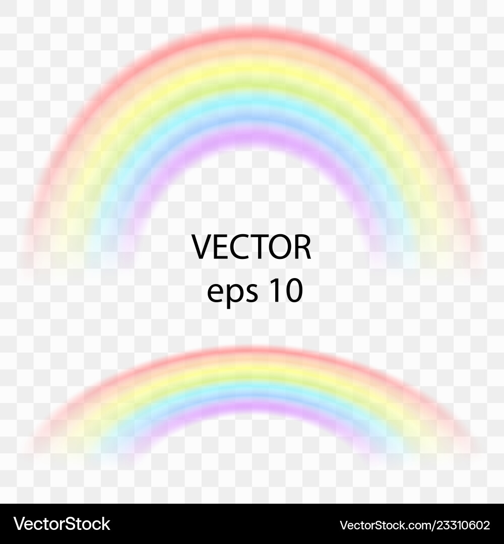 Rainbow on a transparent background Royalty Free Vector