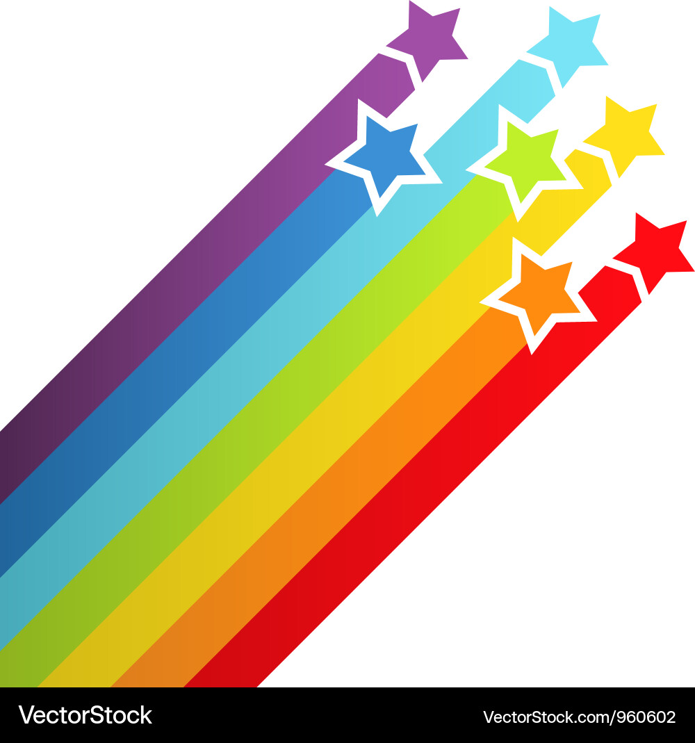 Rainbow Star Background Royalty Free Vector Image