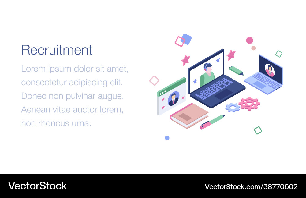 Recruitment process Royalty Free Vector Image - VectorStock