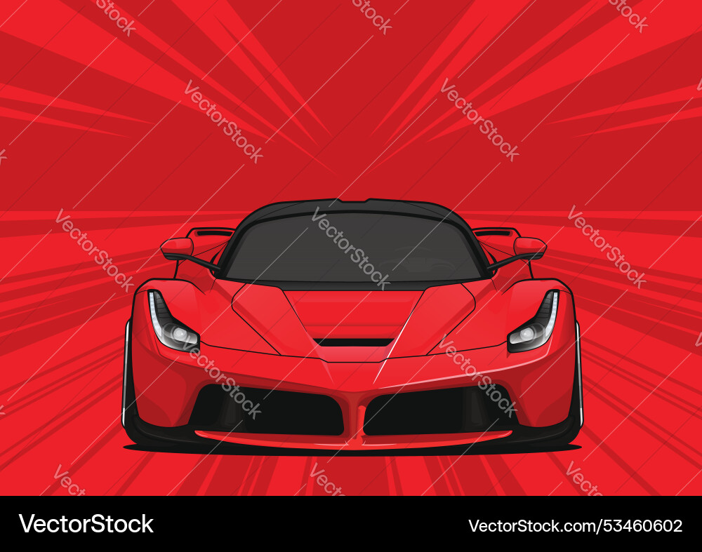 Red sport car Royalty Free Vector Image - VectorStock