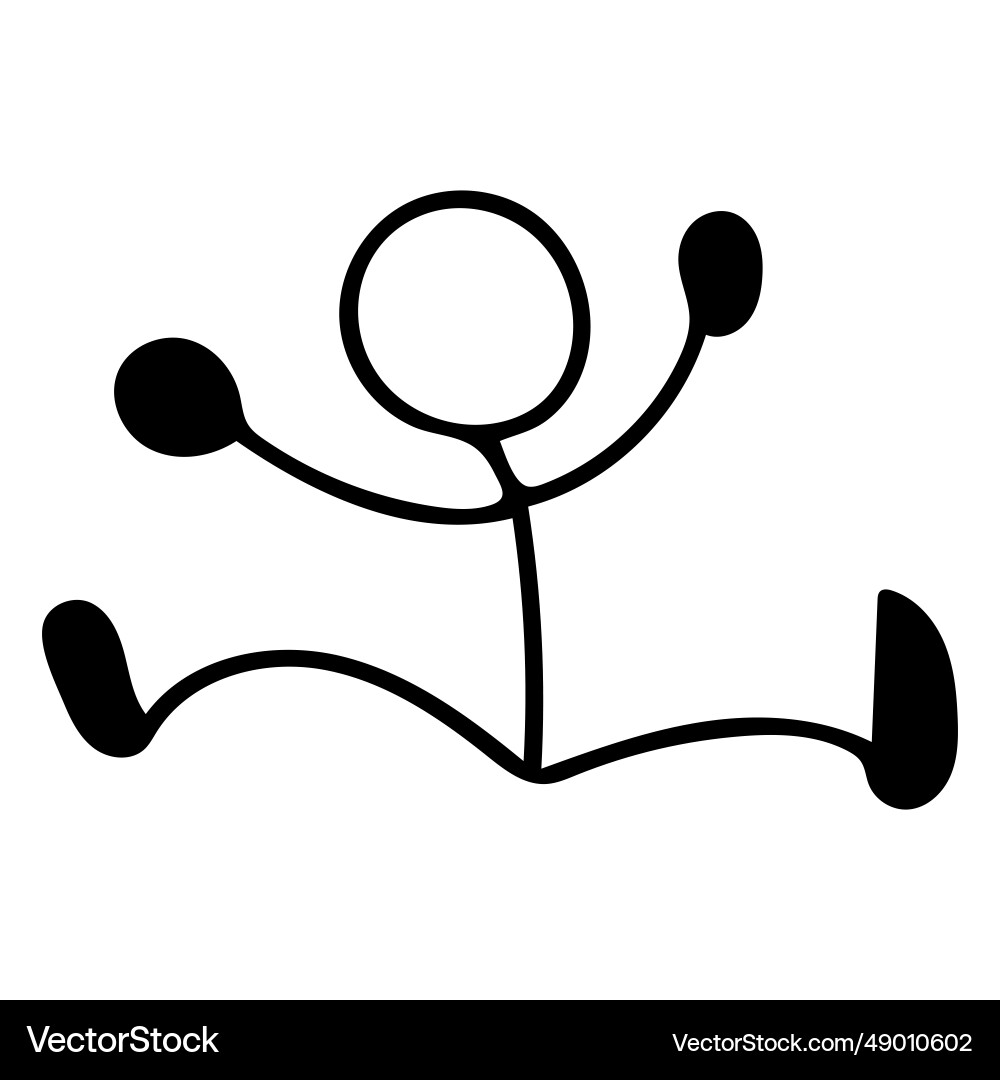 Sticker Springen Lizenzfreies Vektorbild - VectorStock