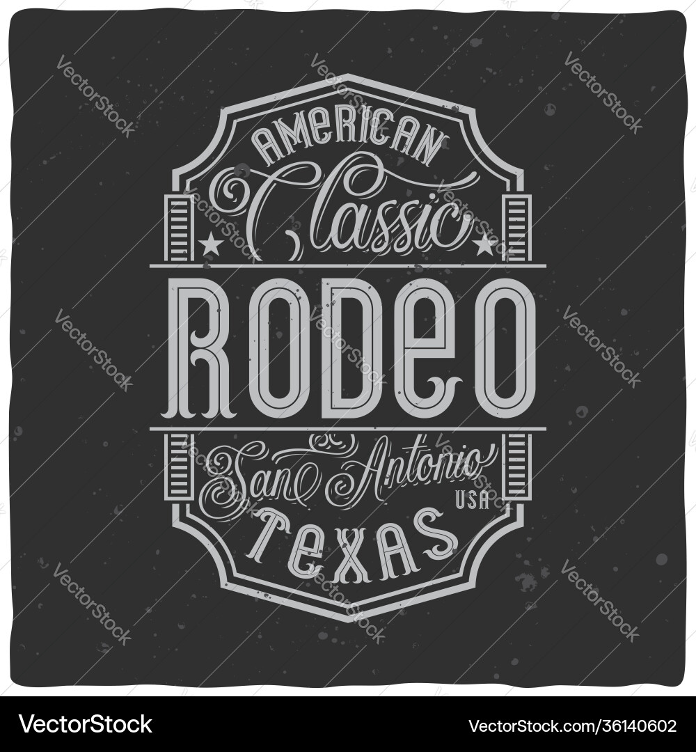 Vintage Western Label - Rodeo Theme Royalty Free Vector