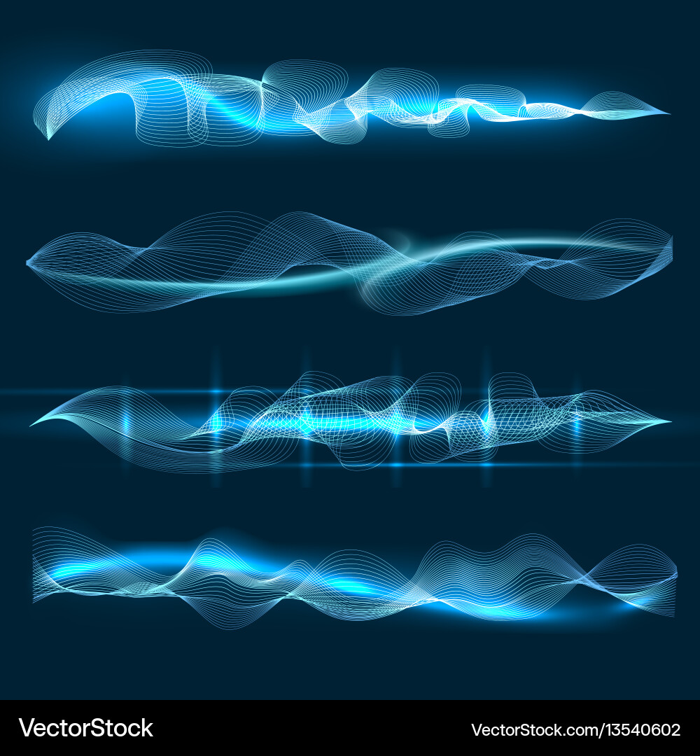 Voice or speech waves soundtrack symbols Vector Image