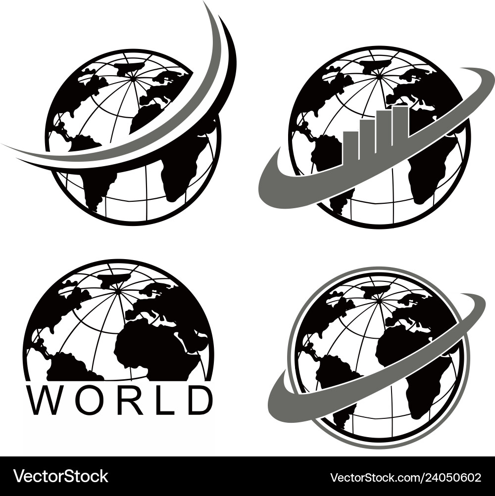 World planet map Royalty Free Vector Image - VectorStock