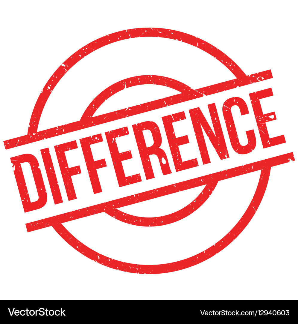 Difference rubber stamp Royalty Free Vector Image