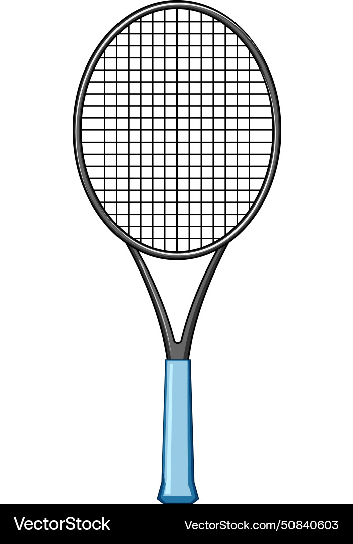 Equipment tennis racket cartoon Royalty Free Vector Image