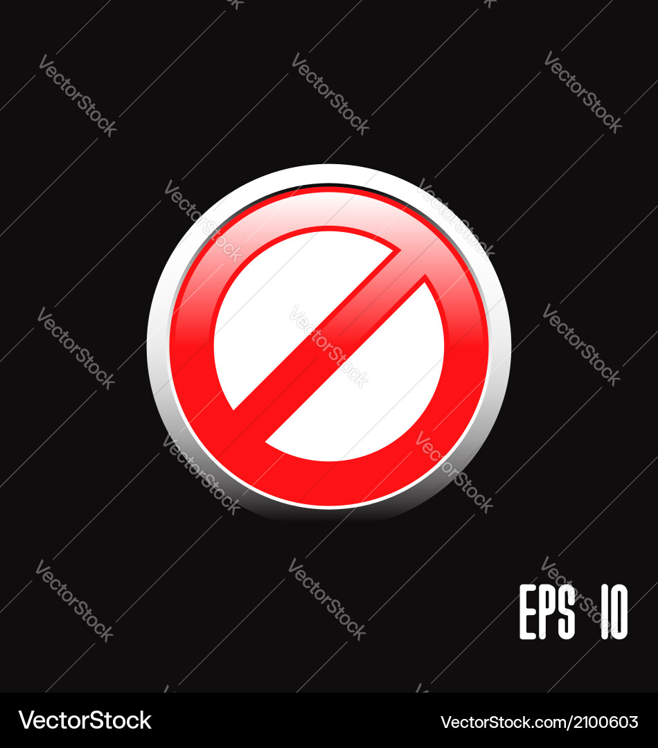 Not allowed sign Royalty Free Vector Image - VectorStock