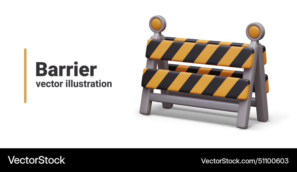 Portable barrier for temporary fencing Royalty Free Vector