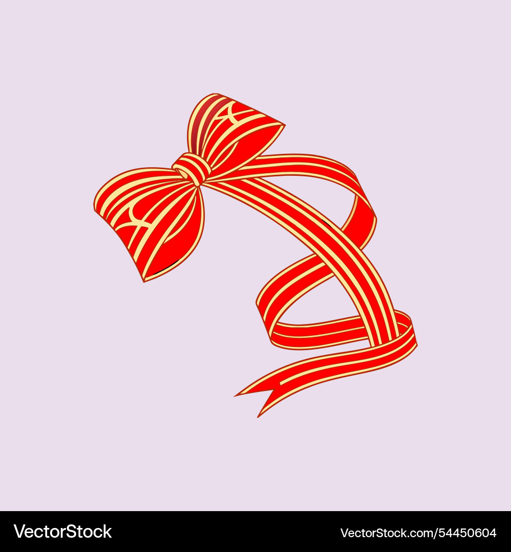 Christmas ribbon pen tools art design Royalty Free Vector