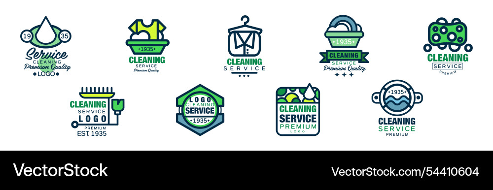 Cleaning service premium quality logo and label Vector Image