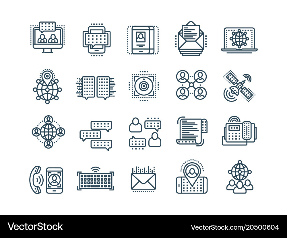 Communication social media online chatting Vector Image