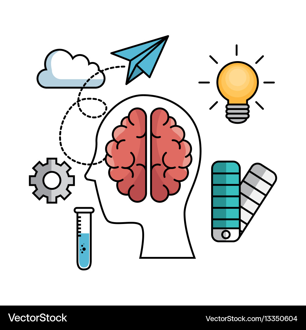 Creative big idea icons Royalty Free Vector Image