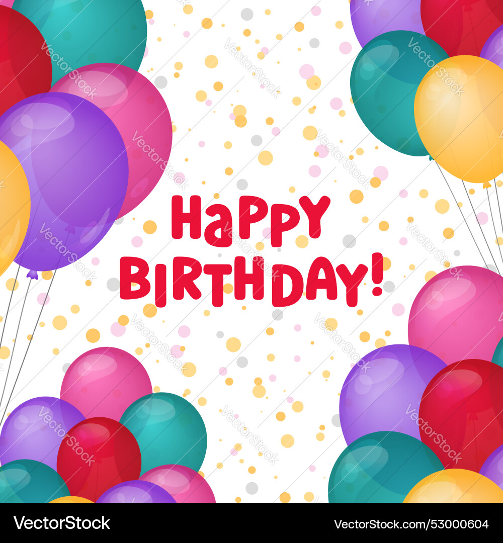 Happy birthday card design Royalty Free Vector Image