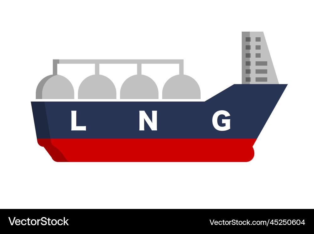 Lng tanker icon or ship Royalty Free Vector Image