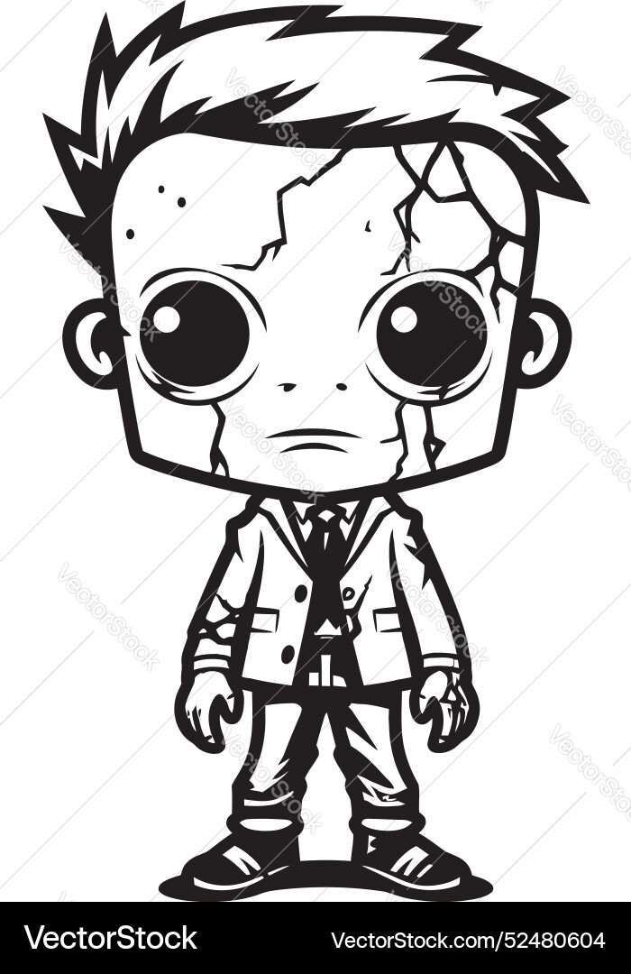 Playful putridity creepy cartoon emblem macabre Vector Image