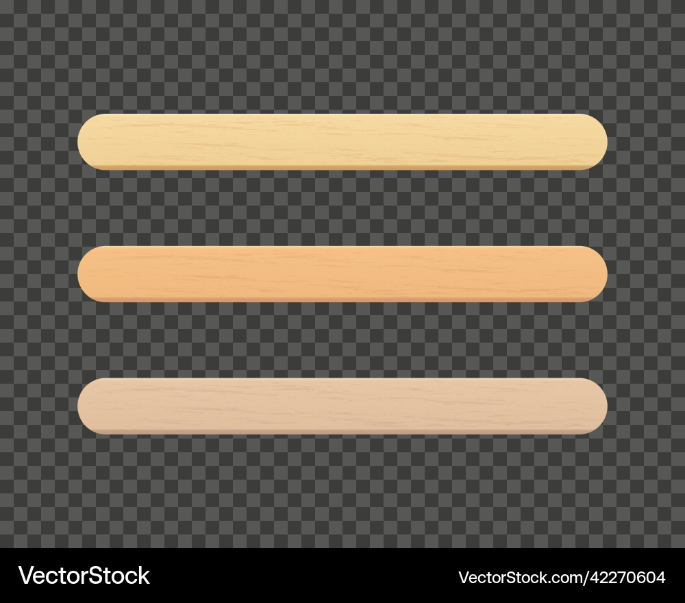 Popsicle sticks wooden elements for holding ice Vector Image