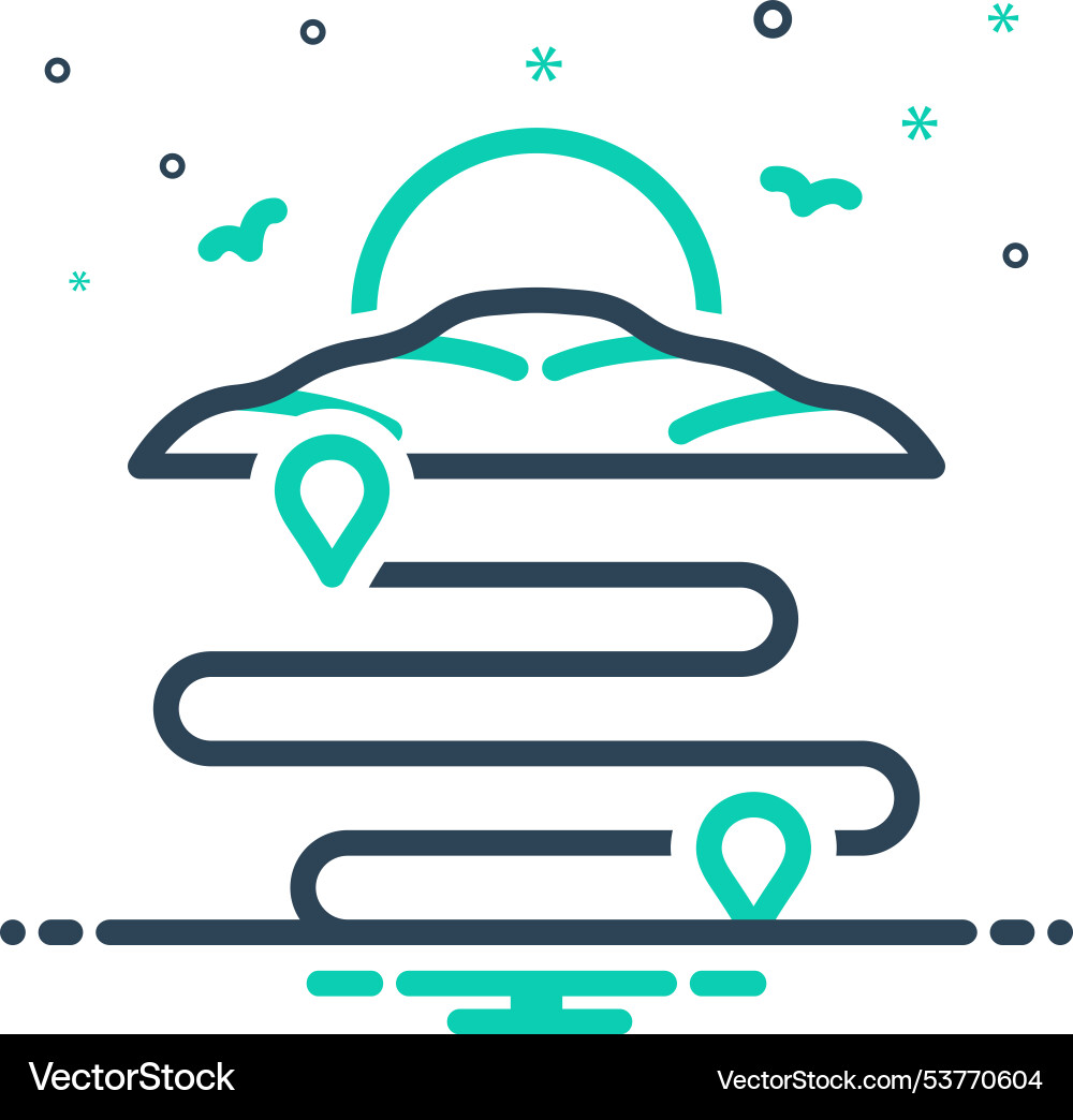 Route Royalty Free Vector Image - VectorStock