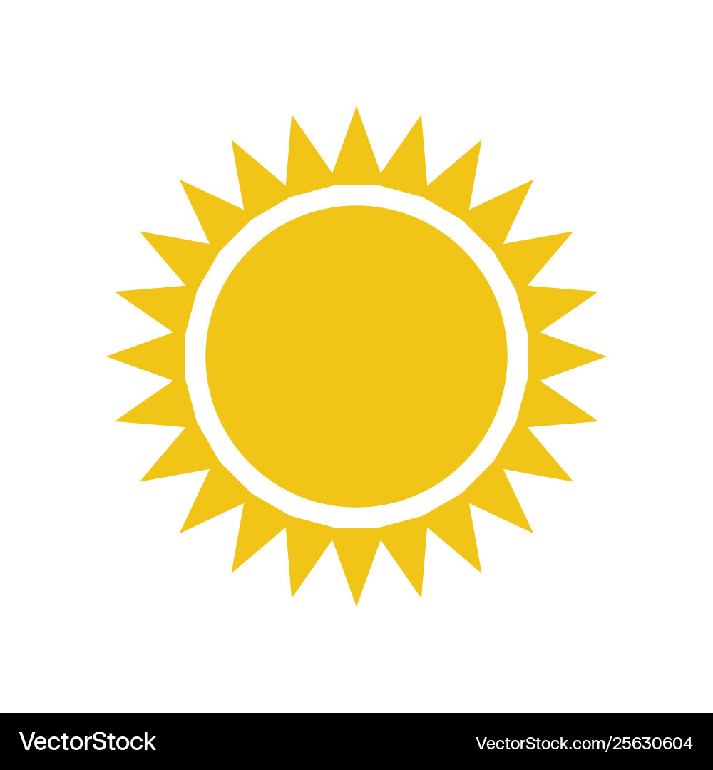Simple sun Royalty Free Vector Image - VectorStock