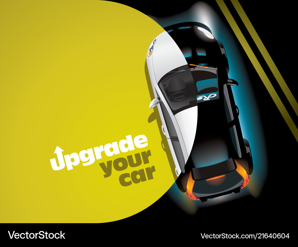 Upgrade your car Royalty Free Vector Image - VectorStock
