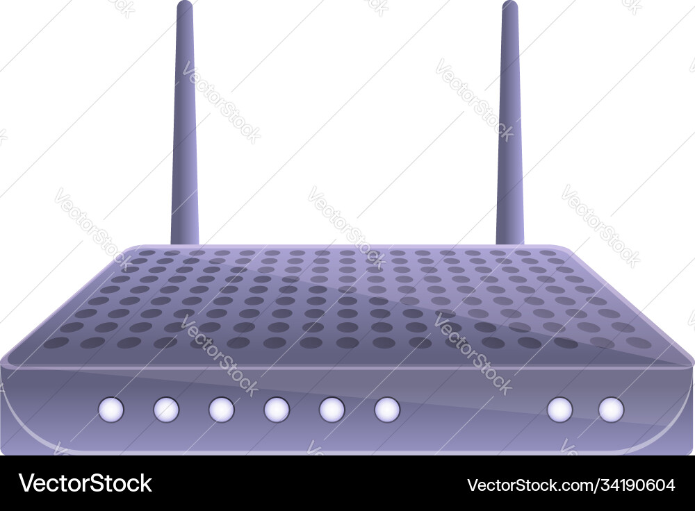 Wifi modem broadband icon cartoon style Royalty Free Vector
