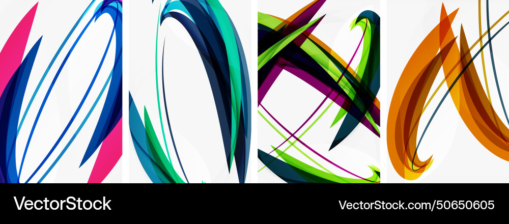 Abstract colorful wave posters for wallpaper Vector Image
