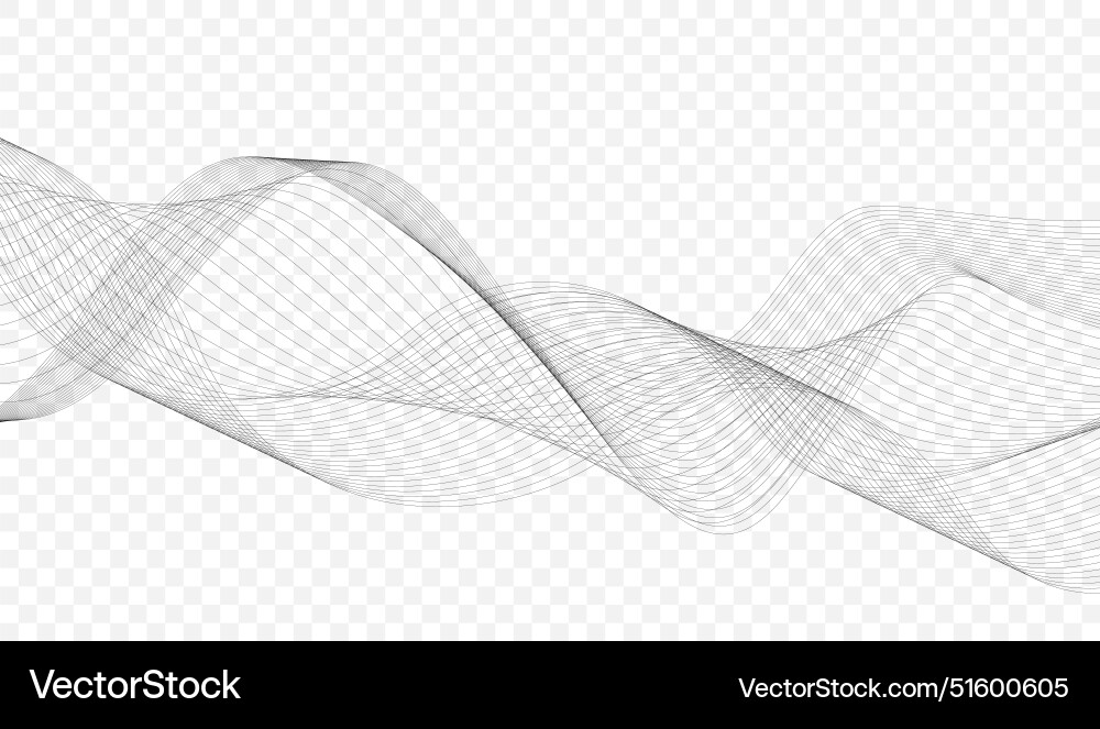 Abstract with black wavy lines Royalty Free Vector Image