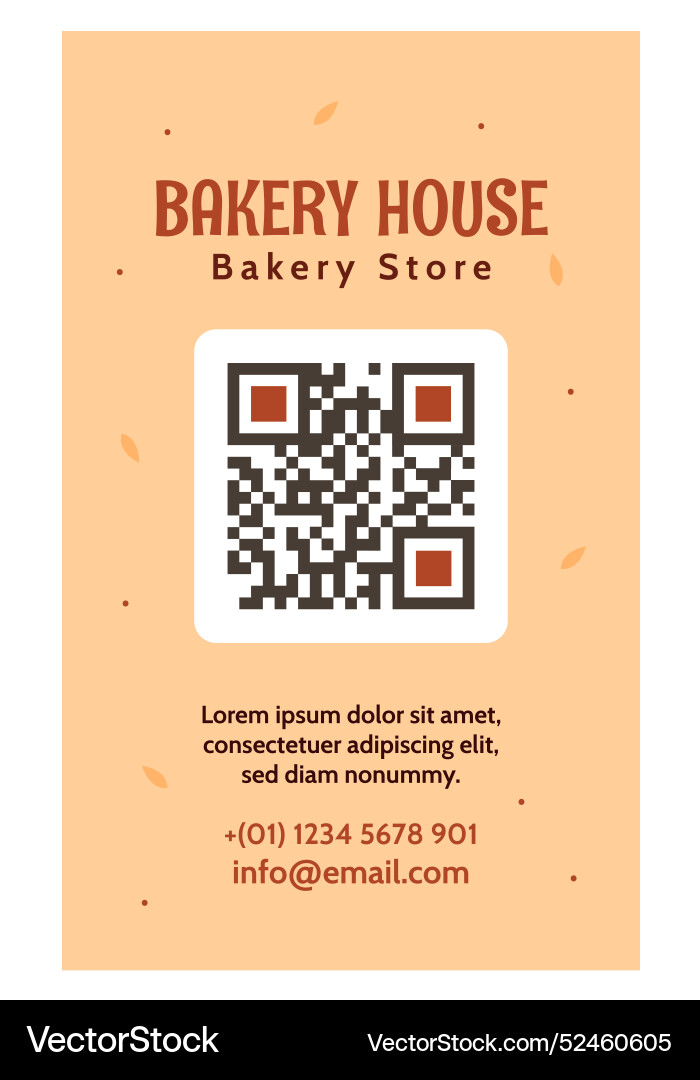 Bakery products id card template Royalty Free Vector Image