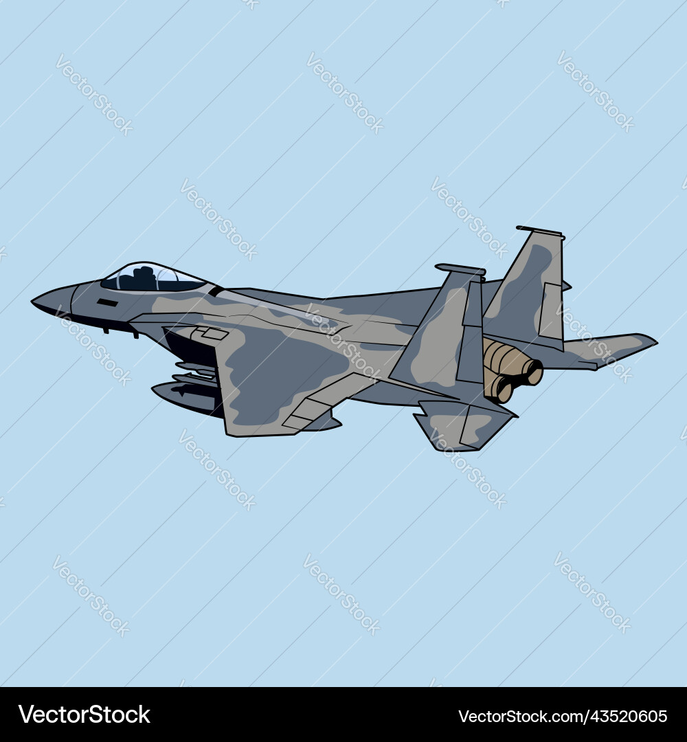 F15 jet fighter design Royalty Free Vector Image