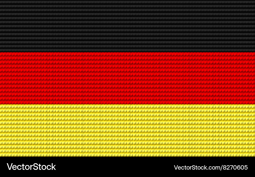 Germany flag embroidery design pattern Royalty Free Vector