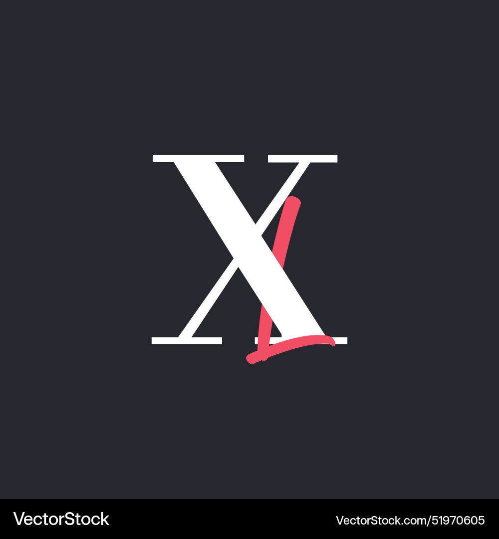 Letter xl logo perfectly blended initials Vector Image