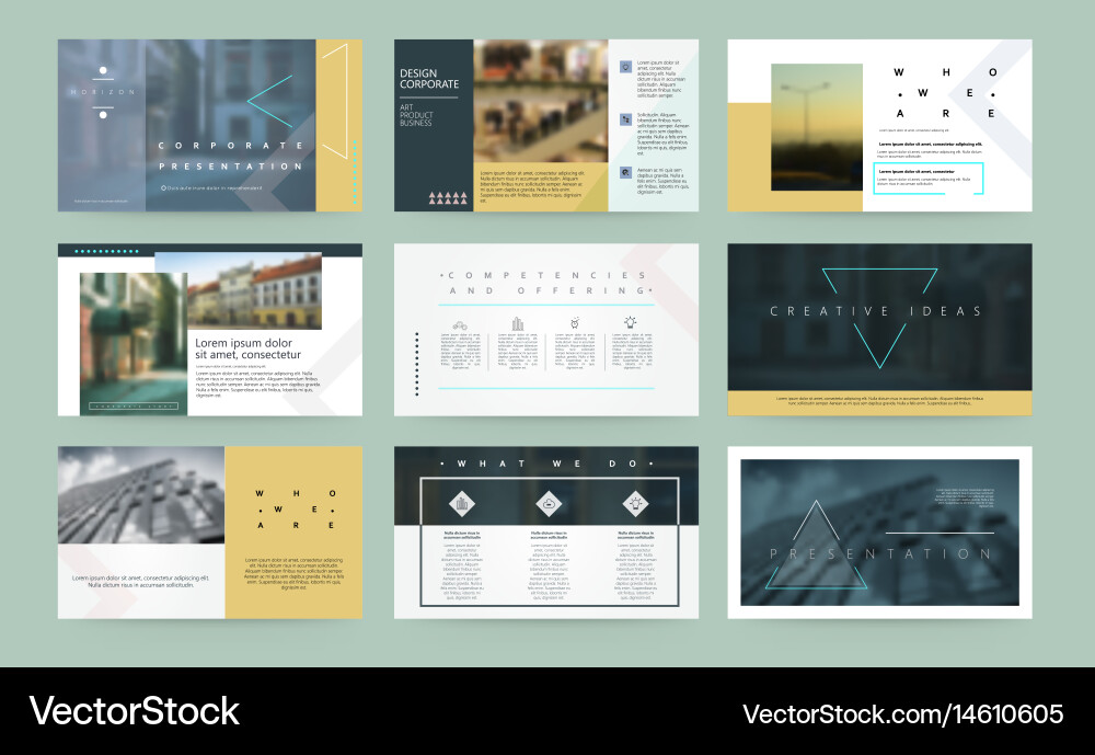 Modern Business Presentation Templates Royalty Free Vector