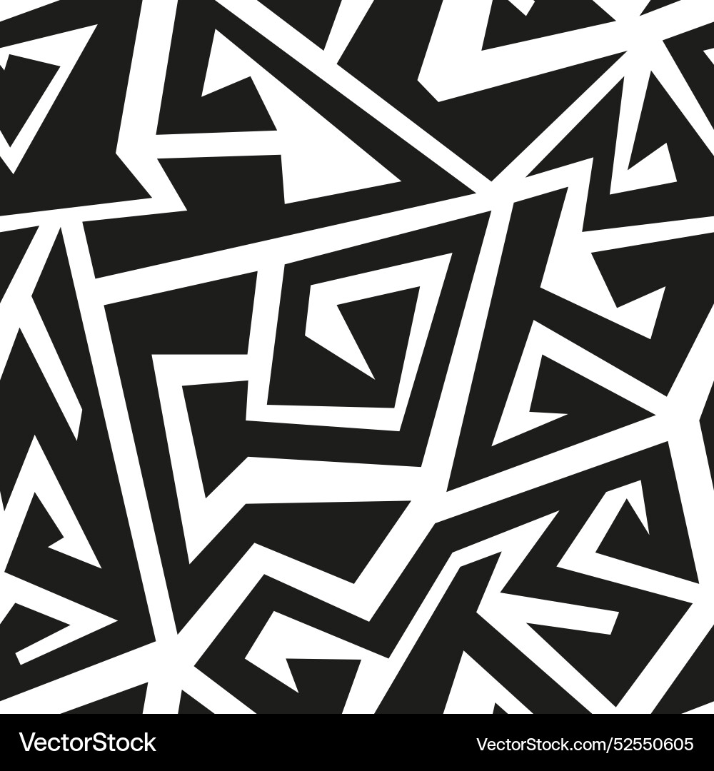 Monochrome spiral maze geometric seamless pattern Vector Image