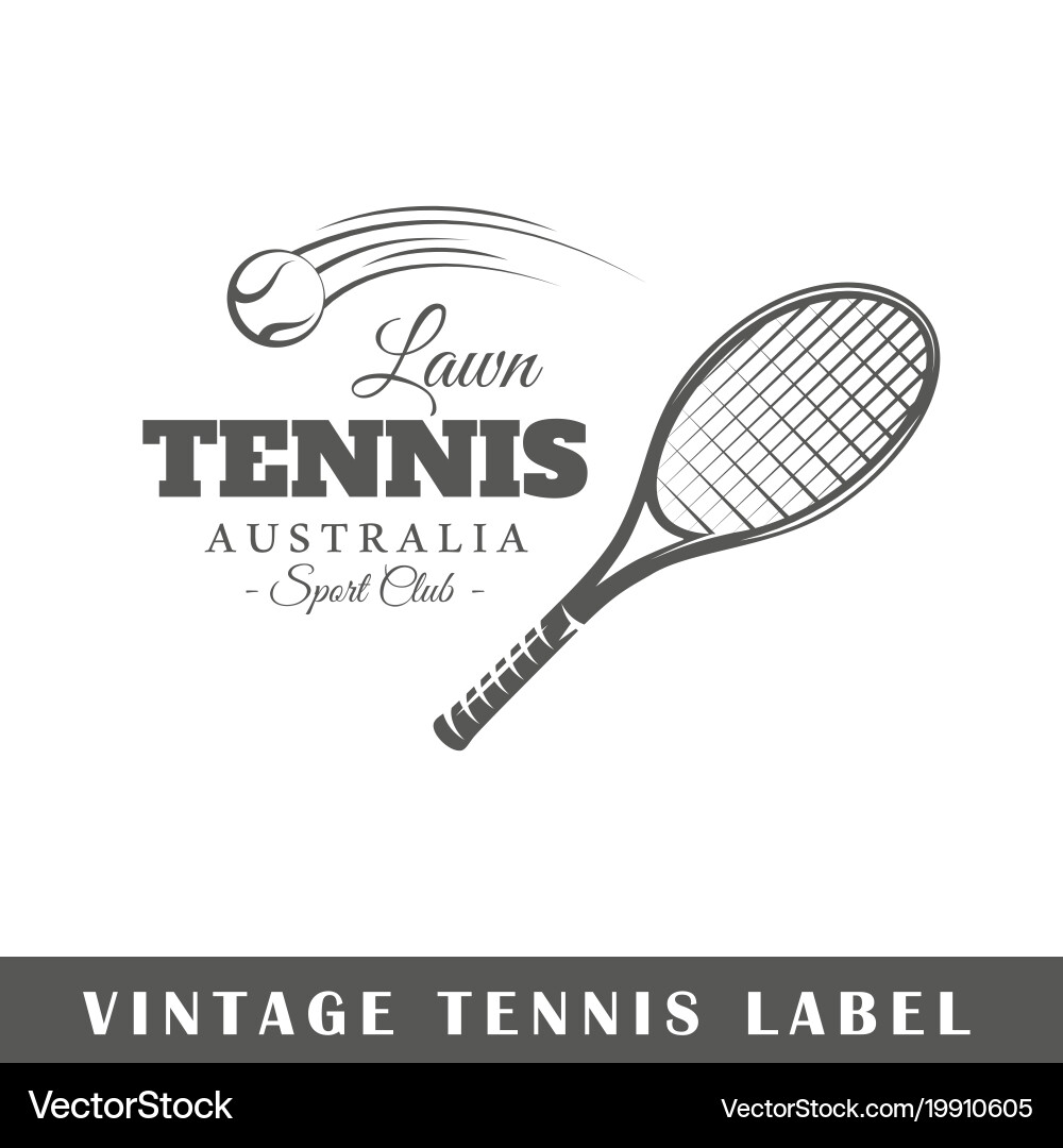 Tennis label Royalty Free Vector Image - VectorStock