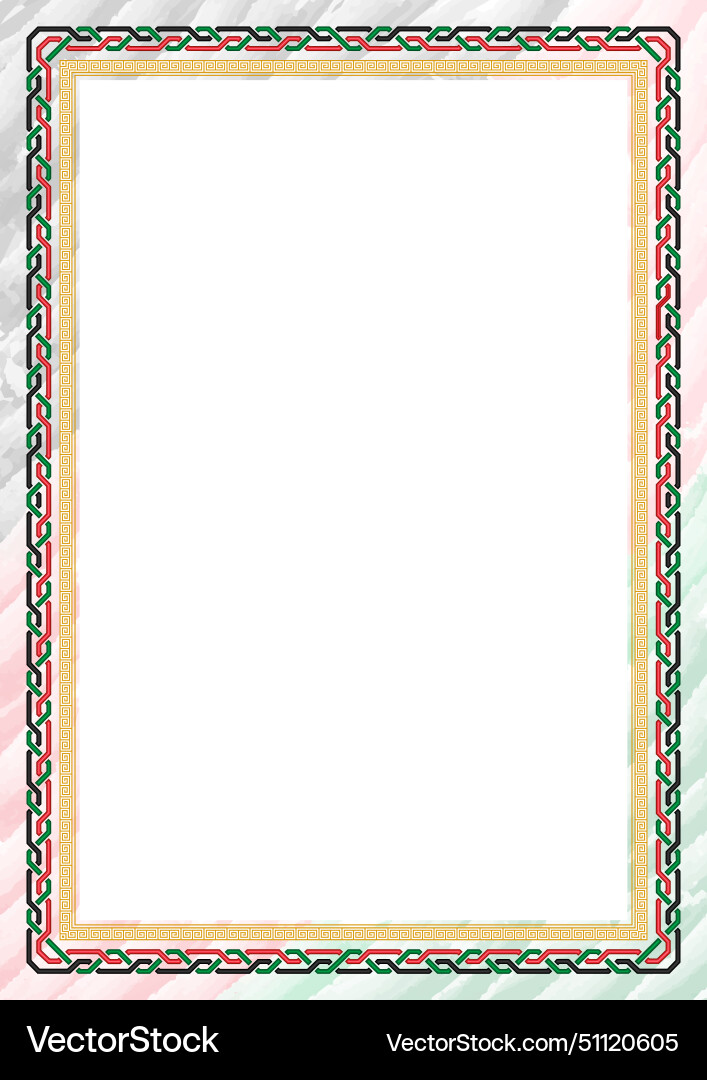 Vertical frame and border with afghanistan flag Vector Image