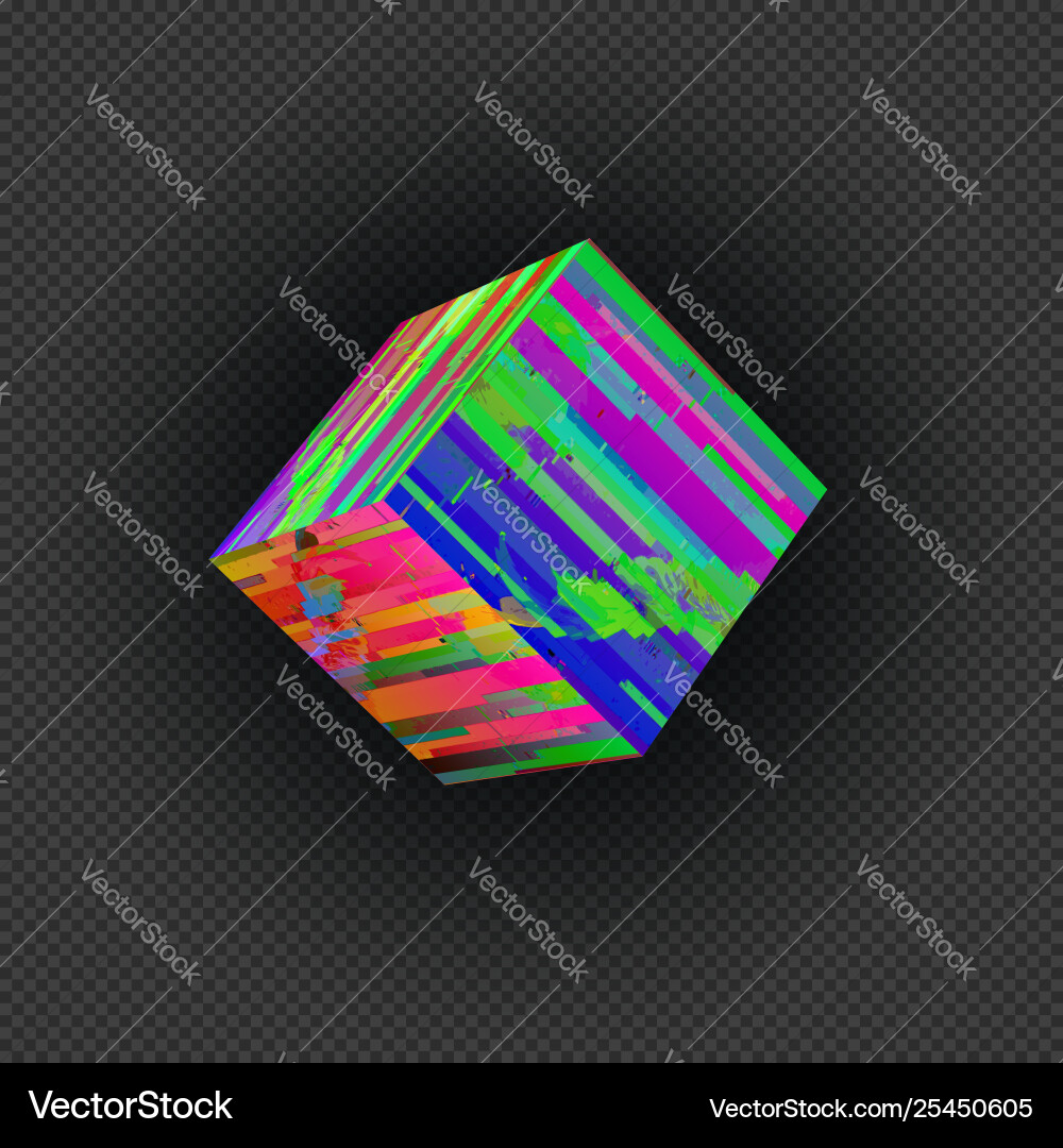 Vibrant abstract glitch design element Royalty Free Vector